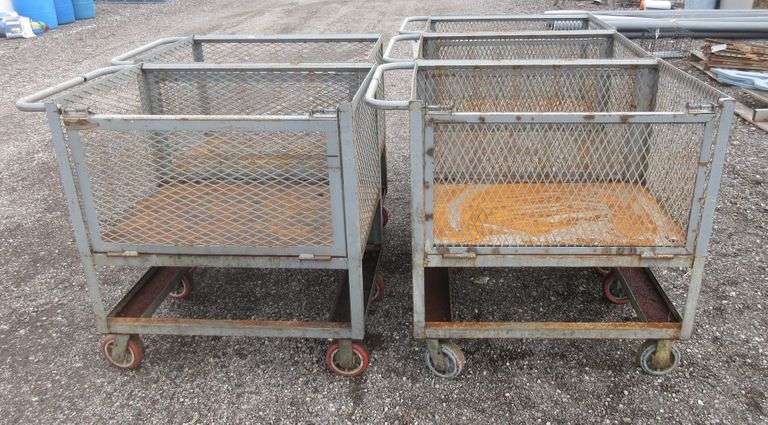 (5) Rolling Metal Carts - Albrecht Auction Service