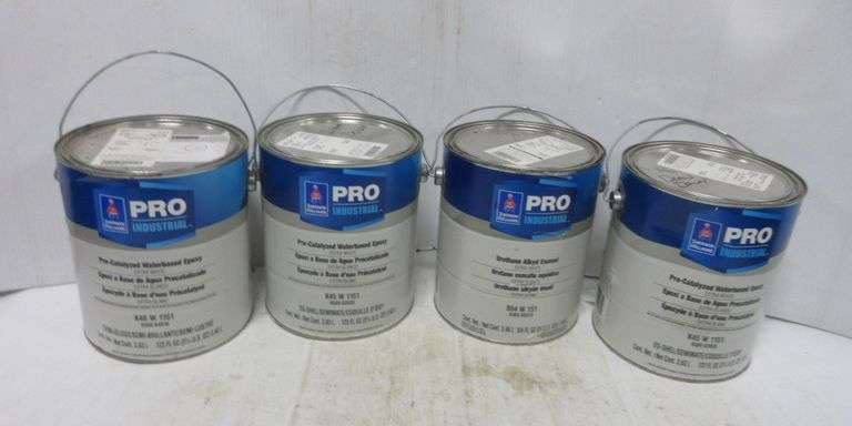 (4) Gallons of Sherwin-Williams Pre-Catalyzed Water Epoxy Paint ...
