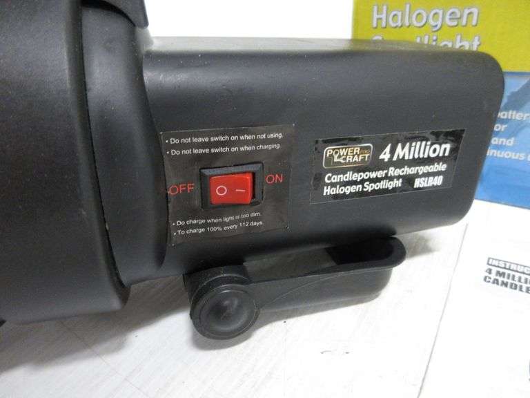 Powercraft 4 Million Candle Power Rechargeable Halogen Spotlight ...