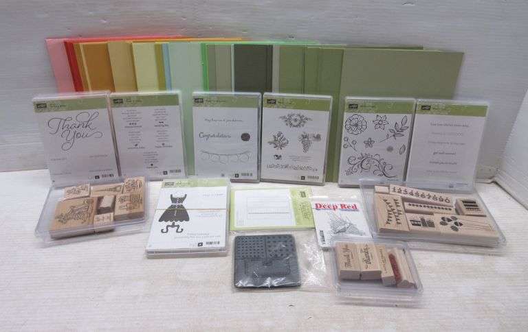 (10) Stampin Up Stamp Sets with Matching Dies; Embossing Folder; (200 ...