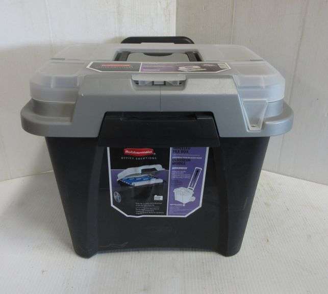 Rubbermaid Office Solutions Wheeled File Box - Albrecht Auction Service