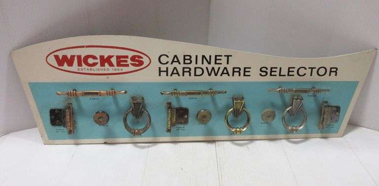 Wicks Cabinet Hardware Display - Albrecht Auction Service