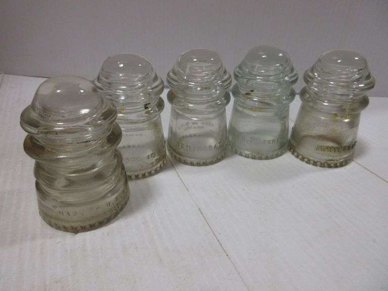 (5) Large Glass Insulators, and (6) Small Glass Insulators - Albrecht ...