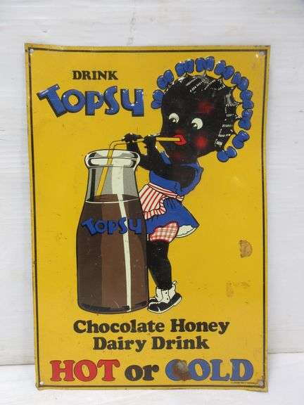 Drink Topsy Chocolate Honey Dairy Drink Desperate Sign Co. Tin Sign ...