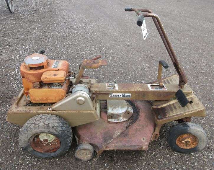 Older Wards Garden Mark Riding Lawn Mower with Attached Mowing Deck, 5 ...