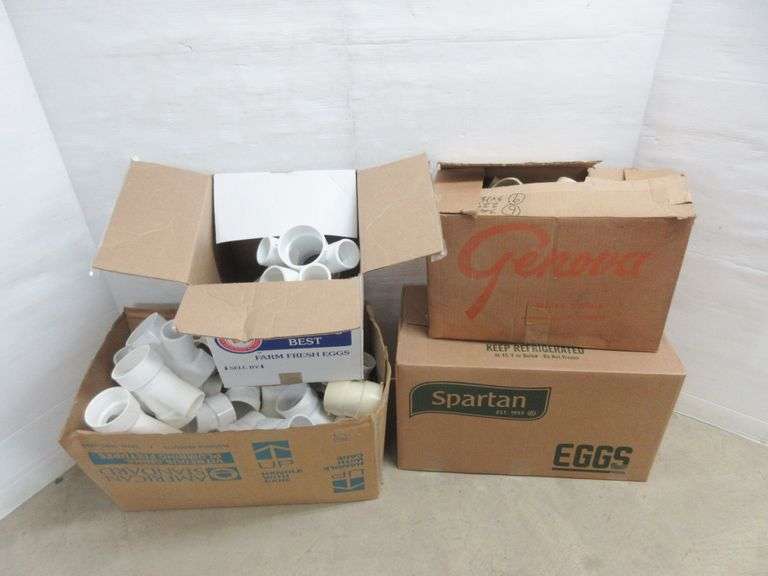 (65) 3" Schedule 30 PVC Fittings: 7- 3x 1/2 Double Tees; Street Tee; 6 ...