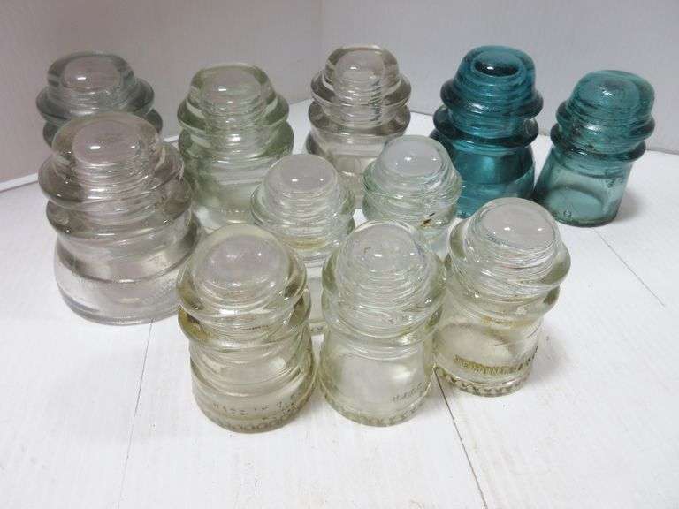 (5) Large Glass Insulators, and (6) Small Glass Insulators - Albrecht ...