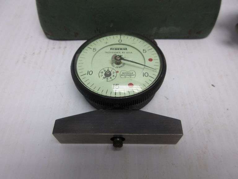 Older Cast Iron Comparator Stand with Teclock Dial Indicator and ...