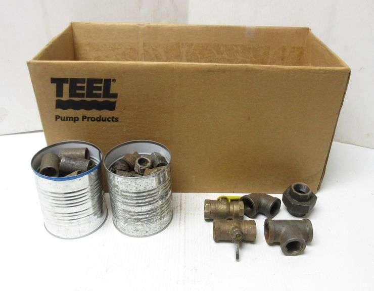 Over (60) 3/4" Black Iron Pipe Fittings, Include: 33- Plugs, 8- 90 ...