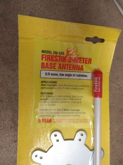Firestik 2 Meter Base Antenna, Model 2M-CKB - Albrecht Auction Service