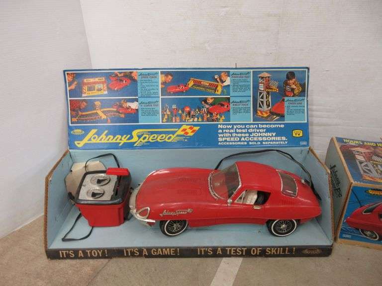1966 Topper Johnny Speed Remote Controlled Race Car with Original Box ...
