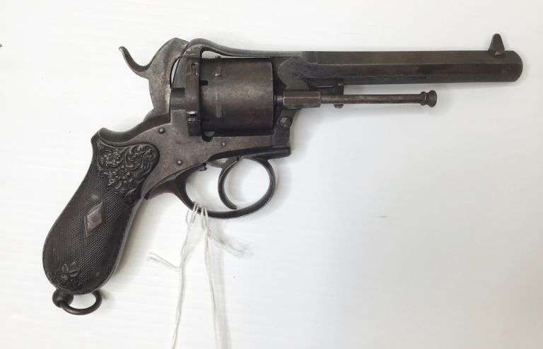 Dutch Pinfire Six-Shot .35 Caliber Revolver with Hexagon Barrel, Very ...