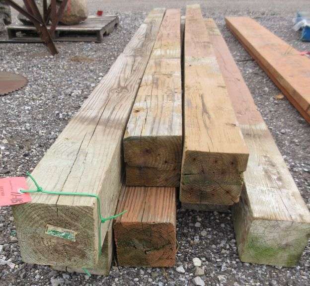 (7) 6' x 6' Treated Posts - Albrecht Auction Service