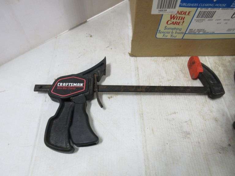 (5) Clamps, All Made in USA: 2- Irwin and Craftsman Mini Bar Clamps; 1 ...