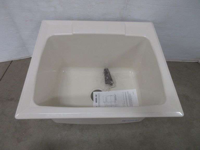 Mustee Model 10 Bone Self Rimming Countertop Cut-Out Laundry Tray ...