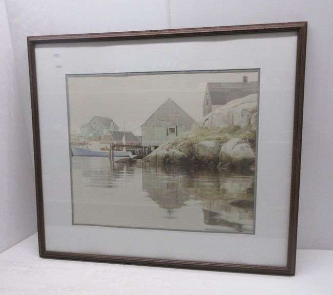 Boating Harbor Artwork Signed by Artist William Plante - Albrecht ...