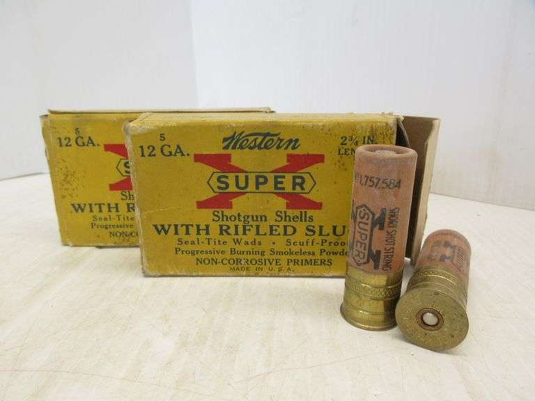 (8) 12-Gauge Western Super X Shotgun Shells with Rifled Slugs ...