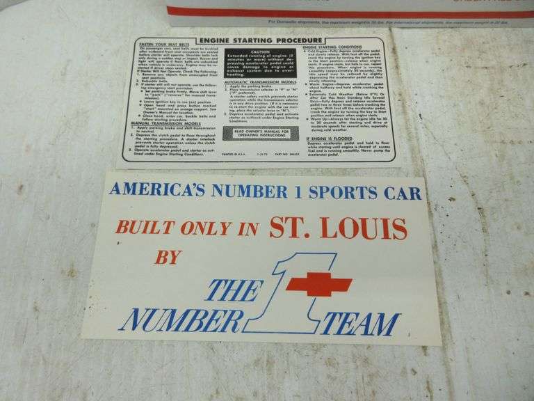 1960s to 1970s GM Chevy Engine Decals - Albrecht Auction Service