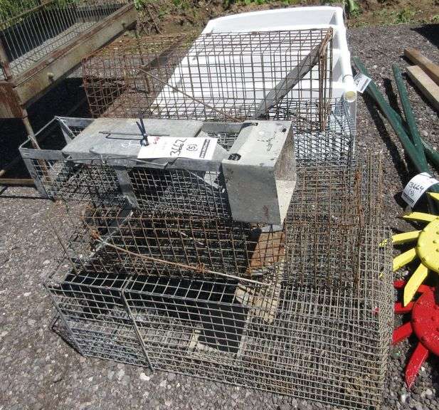 (5) Varmint Live Traps, Various Sizes - Albrecht Auction Service