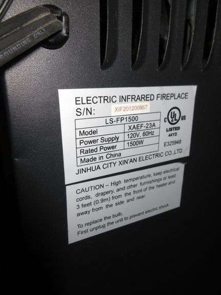 Lifesmart Electric Infrared Fireplace Model No. XAEF-23A - Albrecht ...