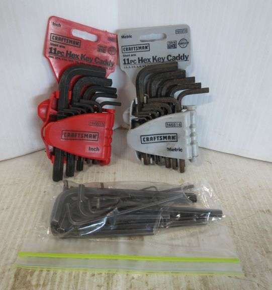 Sets of Craftsman Metric and Standard Allen Sets, Including: 11-Piece ...