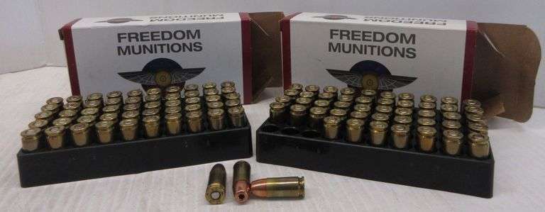 (100) Rounds of Freedom Munitions 9mm Ammo, 124-Grain HP - Albrecht ...