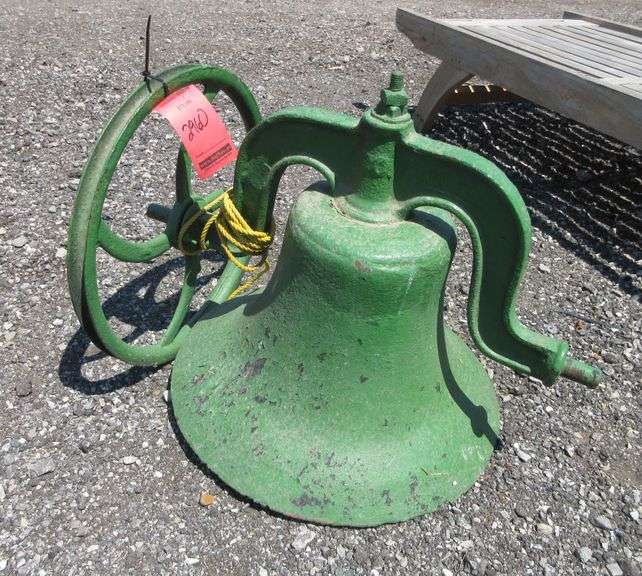 Older Cast-Iron Church/School Bell, "No. 20 Yoke" Printed on Yoke ...