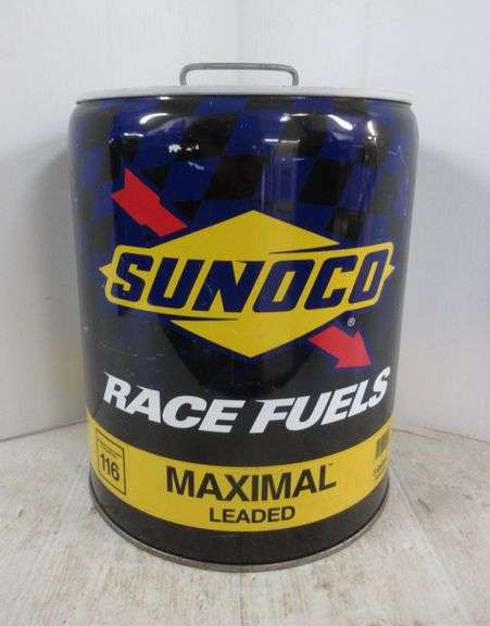 116 Octane Five-Gallon Sunoco Race Fuel Can - Albrecht Auction Service