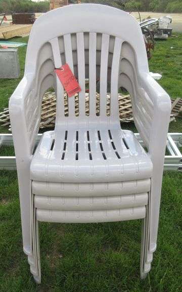 (4) Heavy Duty Plastic Chairs - Albrecht Auction Service