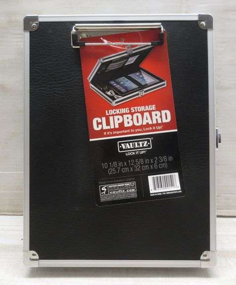 Vaultz Locking Storage Clipboard with Keys - Albrecht Auction Service