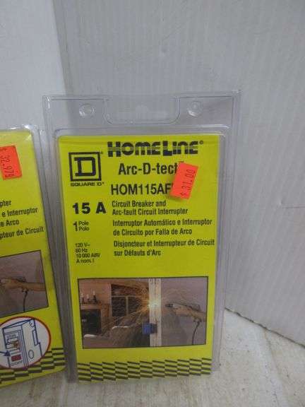 (2) Homeline Square D 15 AMP Arc Fault Circuit Interrupter - Albrecht ...