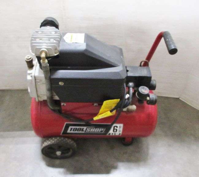 Tool Shop Six-Gallon Air Compressor, 2 1/2 HP, Model AT01204-8 ...