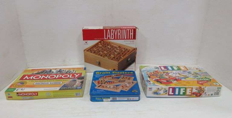Brain Busters, Labyrinth, Life, and Monopoly - Albrecht Auction Service