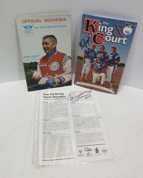 1998 The King and His Court Signed Program by Eddie Feigner, Original ...