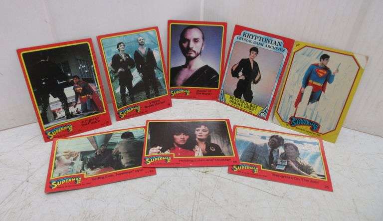 1980 Superman II Trading Cards, Include: (7) Cards with Original, and a ...