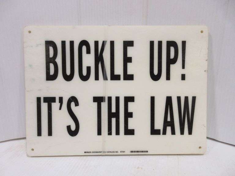 (5) Buckle Up Advertising Signs, Fiberglass Construction - Albrecht ...