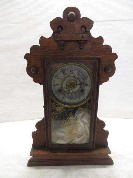 Antique Wood Mantle Clock - Albrecht Auction Service