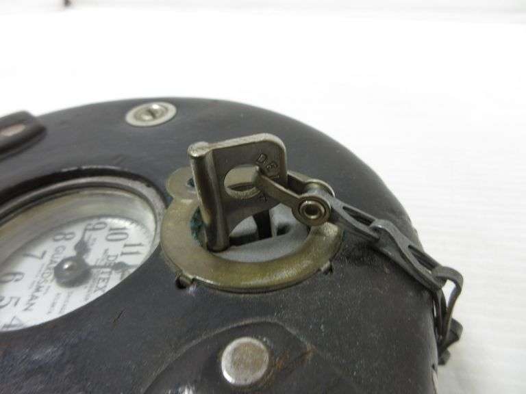 Antique Detex Leather Watchman Security Guard Patrol Clock with Key ...