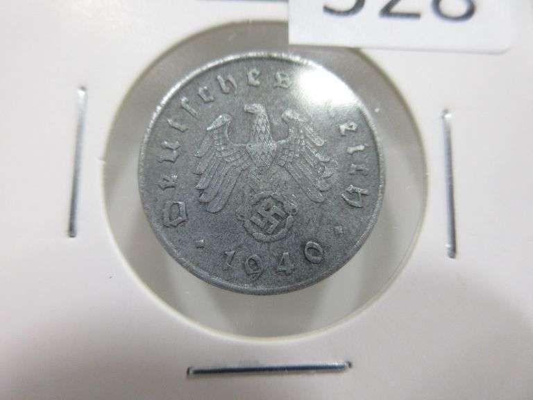 1940-A Nazi Germany 10 Reichspfennig Coin - Albrecht Auction Service