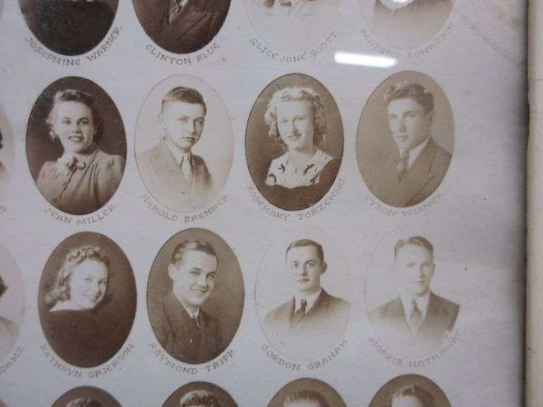 Davison, MI High School Class of 1941 Graduation Picture with Notations ...
