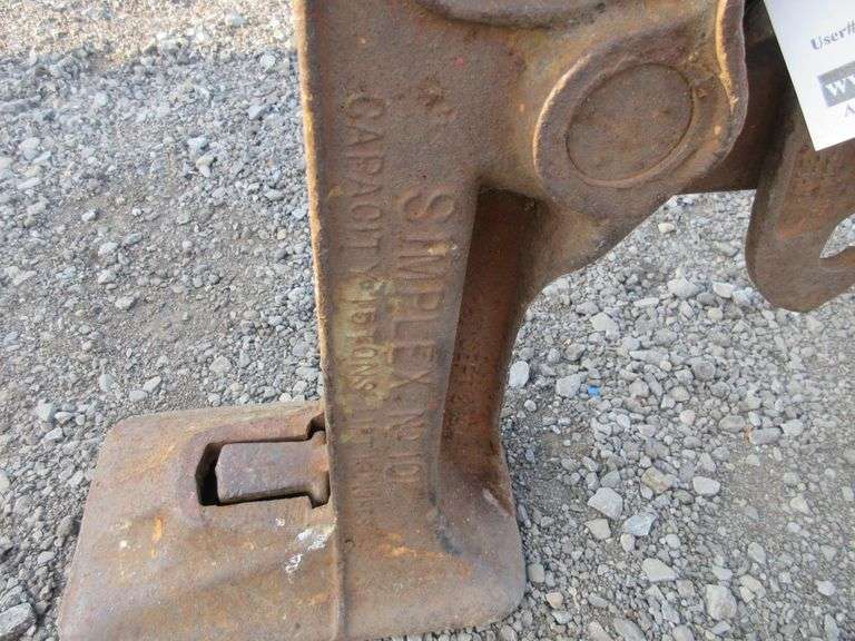Simplex 101 Railroad Jack - Albrecht Auction Service