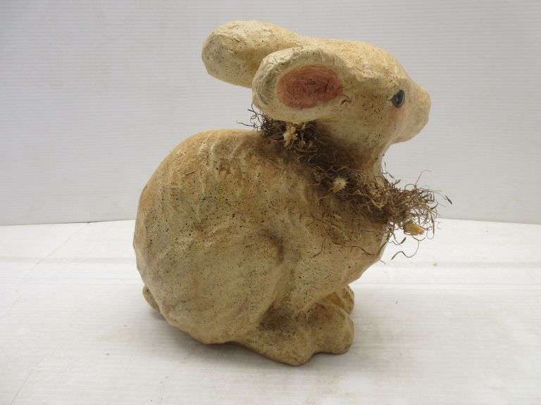 (2) Large Paper Mache Rabbits - Albrecht Auction Service