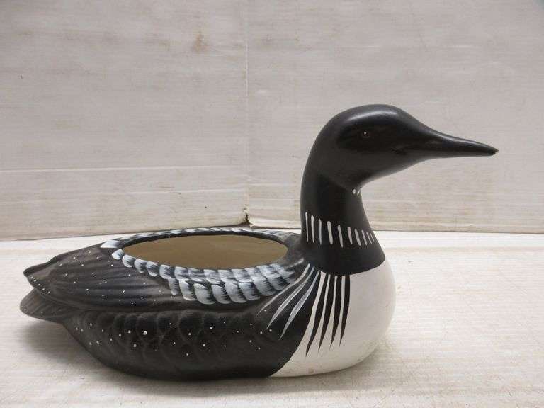Ceramic Loon Planter - Albrecht Auction Service