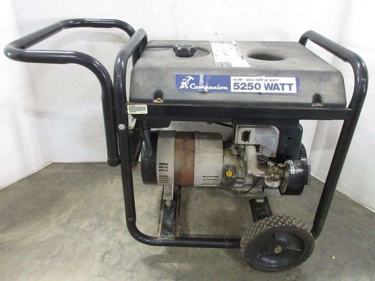 Craftsman Companion 6500 W 10 HP Gas Generator, 5250 W Continuous ...