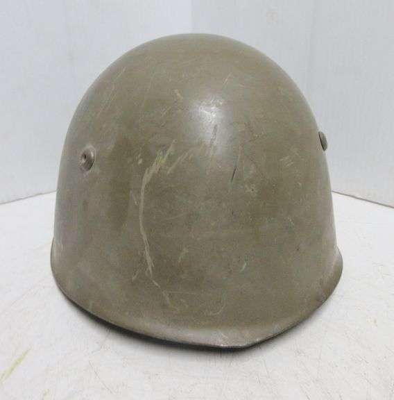 Original WWII Italian M33 Steel Helmet, Includes: Liner and Chinstrap ...