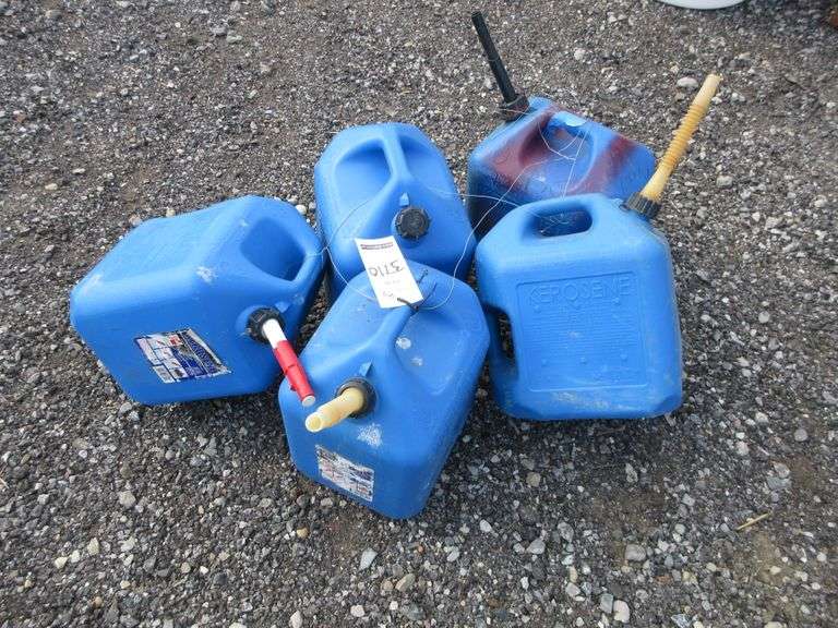 (5) Five-Gallon Kerosene Cans - Albrecht Auction Service