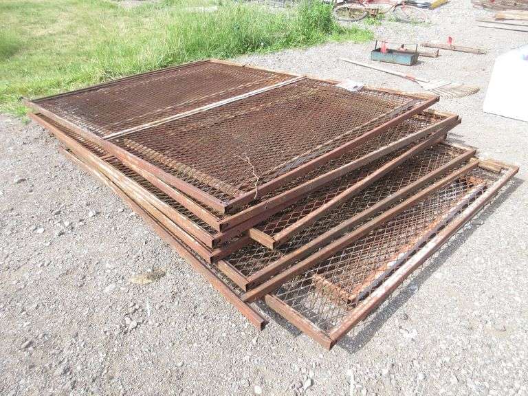 (10) Panels of Tool Crib Fencing, 2- Doors with Locks, No Keys ...