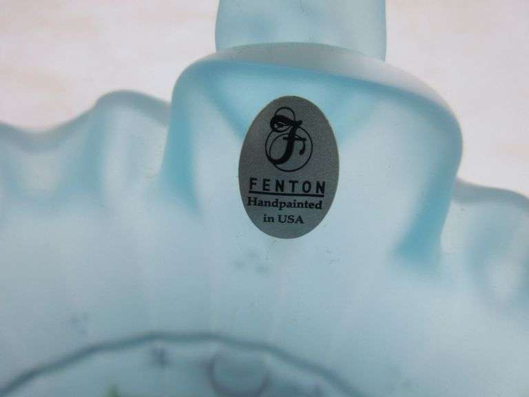Fenton Basket, Charleton Collection, 2002, Teal Blue in Color, Signed ...