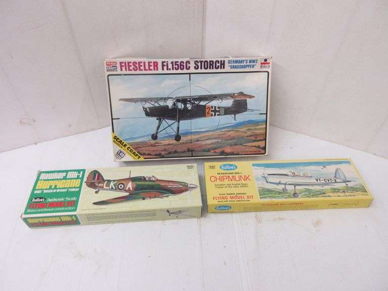 1967 Guillow's De Havilland DHC-1 Chipmunk Balsa Wood Flying Model Kit ...