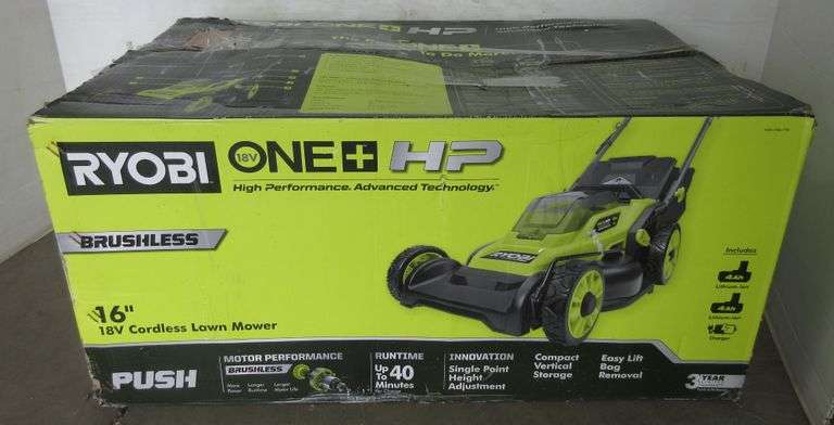 Ryobi 16" Lithium Power Mower with Battery, 18V, Model No. P1190VNM ...